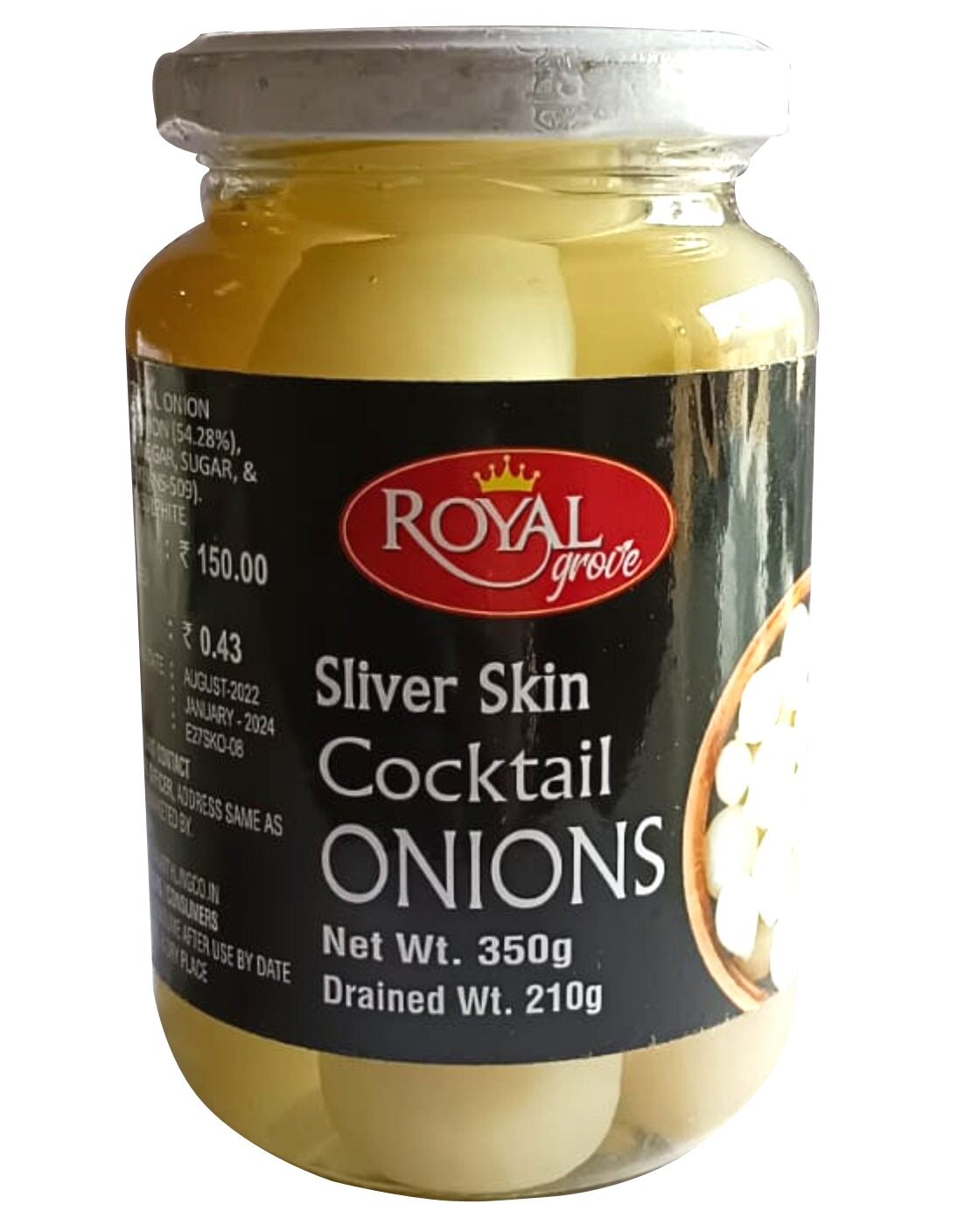 ROYAL GROOVE SILVER SKIN ONION- 350GM – Sarawagi Group
